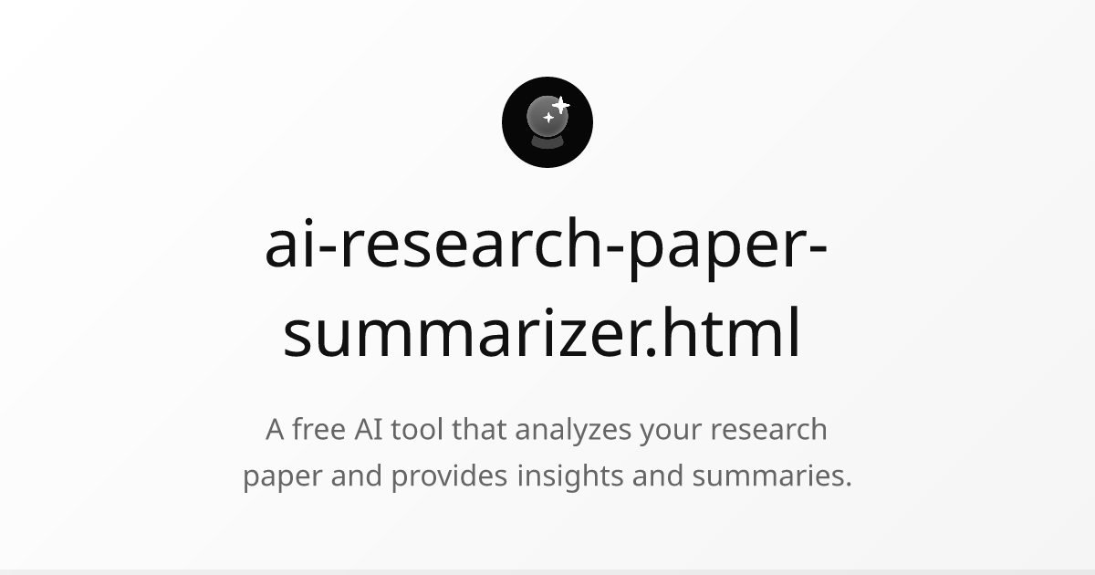Research Paper Analyzer