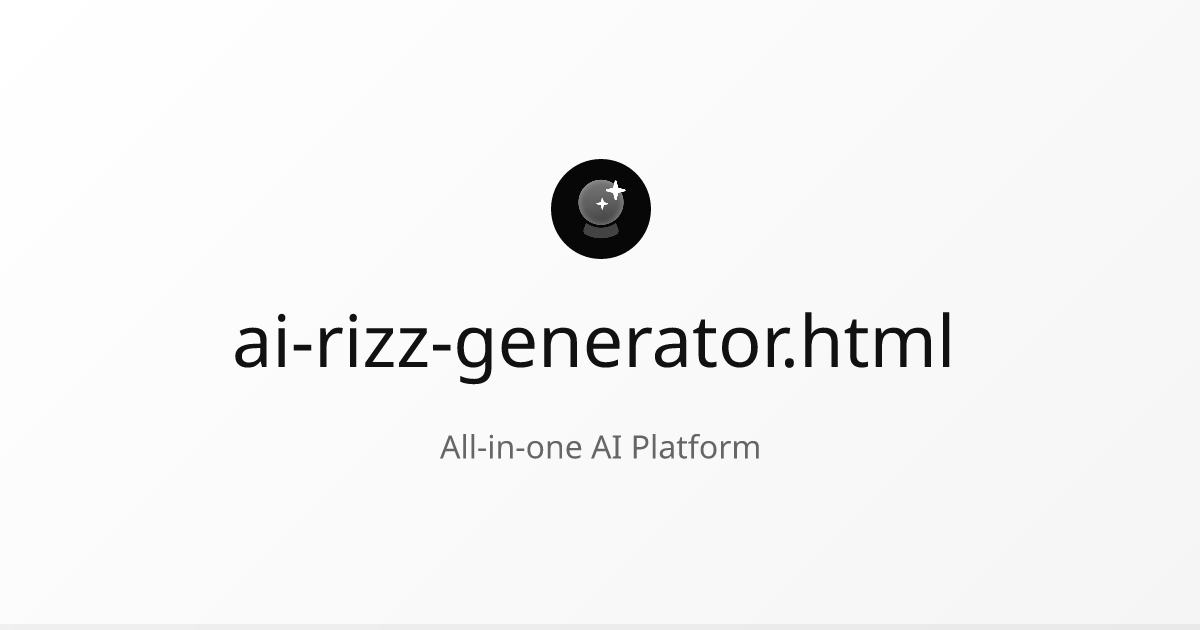 AI Rizz Generator